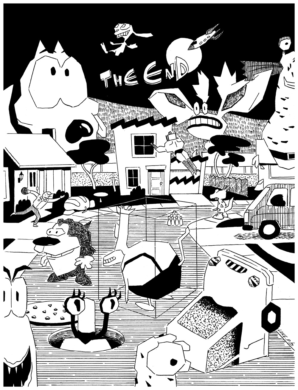 B&W Drawings - Luke Pearson - Illustration and Comics