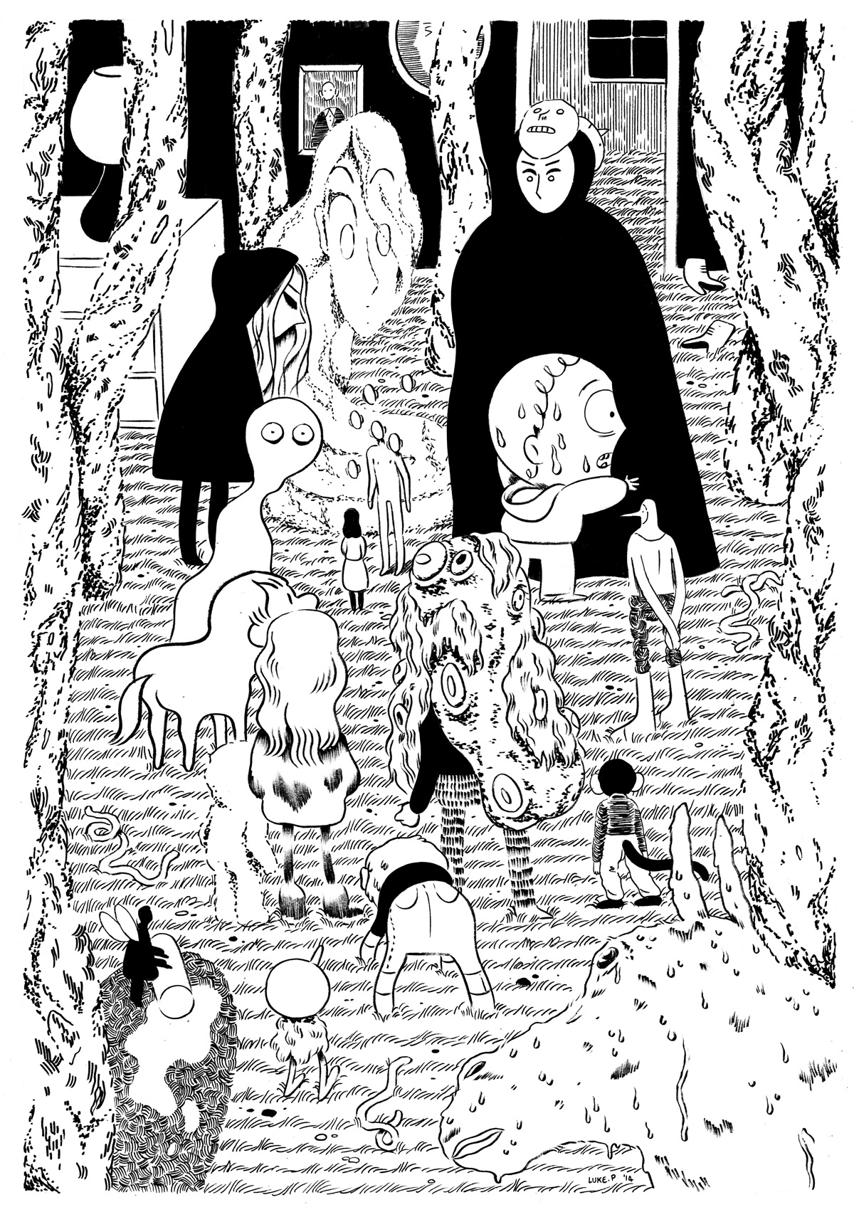 B&W Drawings - Luke Pearson - Illustration and Comics